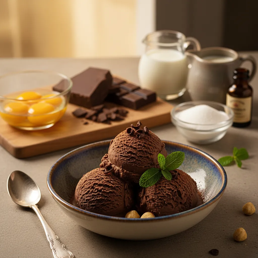 Sorvete Chocolate Caseiro Tradicional Português
